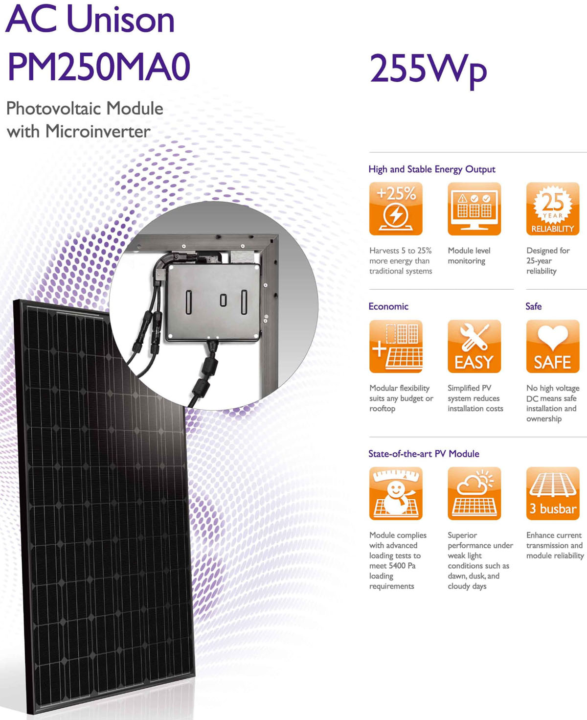 Benq Solar AC Unison Photovoltaic Module with Microinverter Philippines