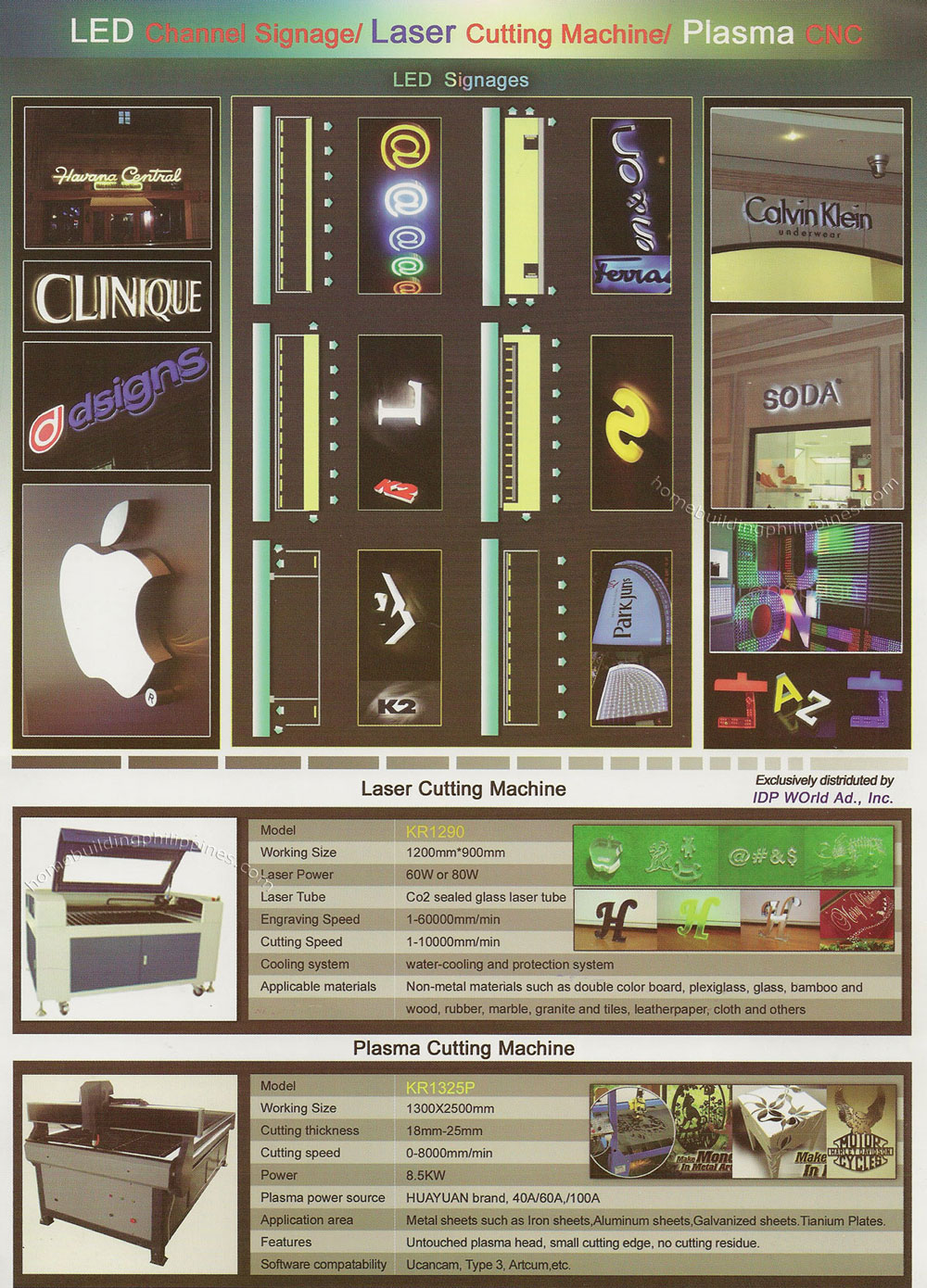 LED Channel Signage, Laser Cutting Machine, Plasma CNC